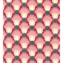 Tulip & Bird Fabric in Amaranth & Blush by Morris & Co | Jane Clayton
