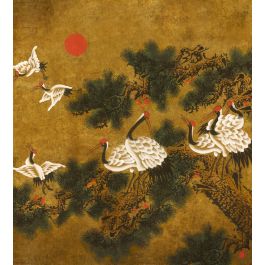 Ukiyo Wallpaper mural in Chai by Coordonne | Jane Clayton