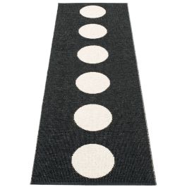 Vera Runner Rug in Black/Vanilla by Pappelina | Jane Clayton