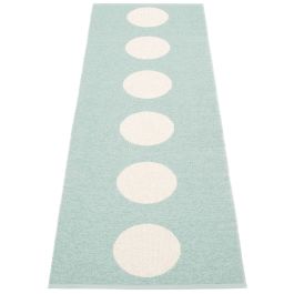 Vera Runner Rug in Pale Turquoise/Vanilla by Pappelina | Jane Clayton