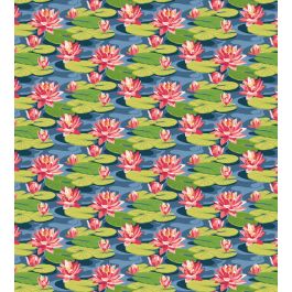 Waterlily Wallpaper in Midnight Rouge by Ohpopsi | Jane Clayton