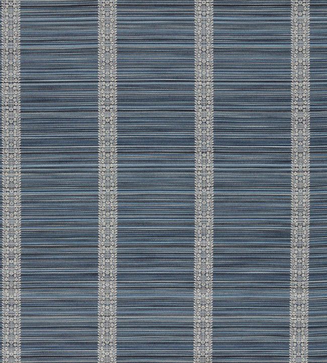 Bellagio Stripe Fabric in Blue Stone by Zoffany | Jane Clayton