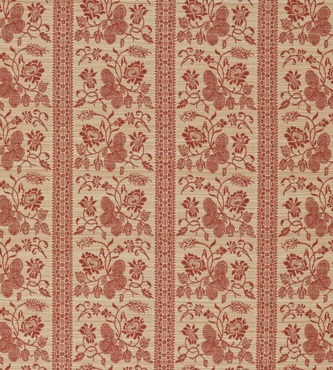 Filigree Bellagio Stripe Fabric in Sandstone/Russet by Zoffany | Jane ...