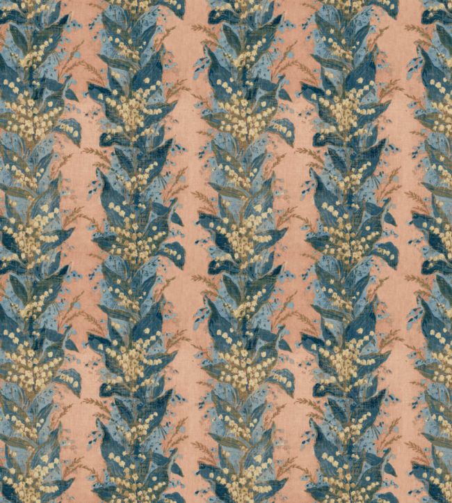 Lily Stripe Fabric in Archive Coral by Zoffany | Jane Clayton