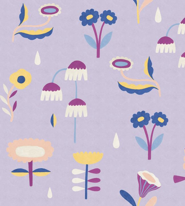 Lush Wallpaper in Lilac by Coordonne | Jane Clayton