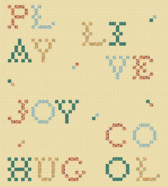 Wordplay Wallpaper in Buttercream by Coordonne | Jane Clayton