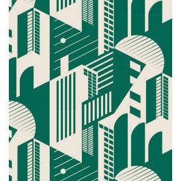 Bauhaus Wallpaper by Mini Moderns in Douglas Fir | Jane Clayton