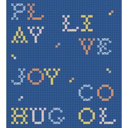 Wordplay Wallpaper in Indigo by Coordonne | Jane Clayton