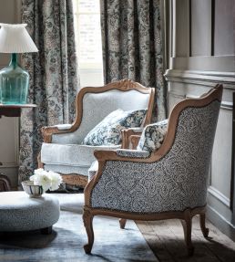 Ada Fabric in Charcoal by Clarke & Clarke | Jane Clayton