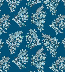 Baby Coromandel Flower Wallpaper in Day Blue by Parker & Jules | Jane ...