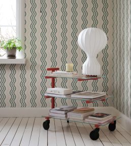 Ben Wallpaper in Emerald by Sandberg | Jane Clayton
