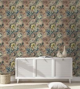 Bronte Wallpaper in Chalk Pink by Arley House | Jane Clayton
