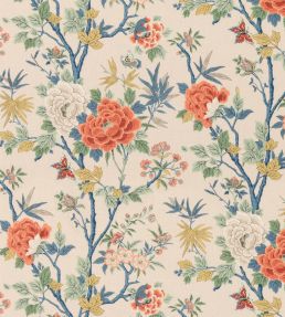 Canton Fabric in Red/Blue by GP & J Baker | Jane Clayton