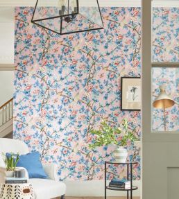 Caverley Wallpaper in Gold Metallic/Gardenia Green by Sanderson | Jane ...