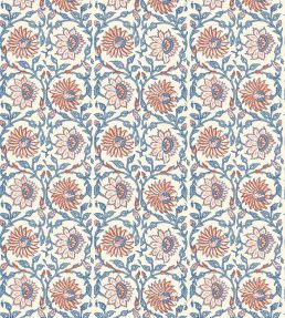 Cecily Wallpaper in Red/Blue by GP & J Baker | Jane Clayton