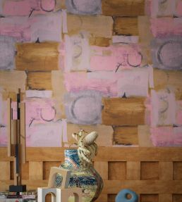 Divided Wallpaper in 01 Henna by DADO | Jane Clayton