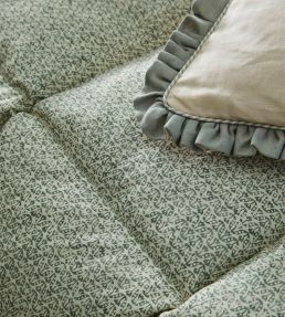 Flori Fabric in Old Green by James Hare | Jane Clayton