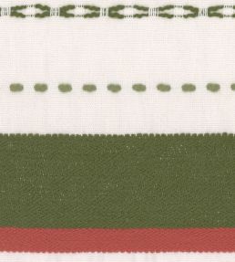 Handwerklich Fabric in White/Red/Green by MINDTHEGAP | Jane Clayton
