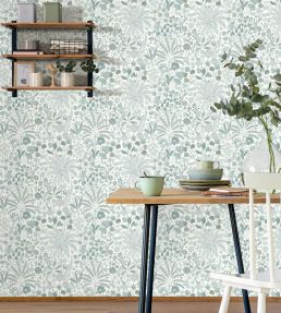 Hope Wallpaper in Smoke Blue Dore by Caselio | Jane Clayton