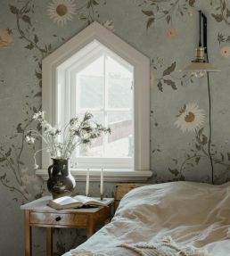 Inger Wallpaper mural in Light Blue by Sandberg | Jane Clayton