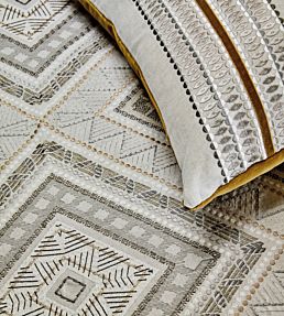 Fuji Fabric by James Hare in Natural / Slate | Jane Clayton