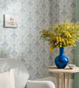La Villette Wallpaper in 02 Blue by DADO | Jane Clayton