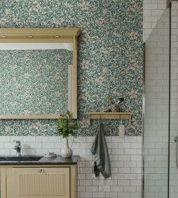 Linnea Wallpaper in Blue by Sandberg | Jane Clayton