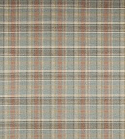 Magnus Plaid Fabric in Old Blue by Colefax and Fowler | Jane Clayton