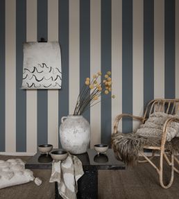 Magnus Wallpaper in Indigo Blue by Sandberg | Jane Clayton