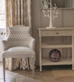 Medici Flower Fabric in Latte by William Yeoward | Jane Clayton
