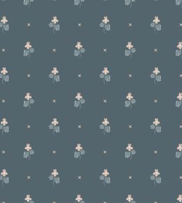 Mimi Wallpaper in Indigo Blue by Sandberg | Jane Clayton