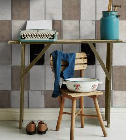 Book Covers Wallpaper in Taupe by MINDTHEGAP | Jane Clayton