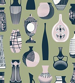 Vessel Wallpaper by Mini Moderns in British Lichen | Jane Clayton