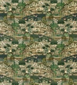 Palace Tapestry Velvet Fabric in Royal Green by GP & J Baker | Jane Clayton