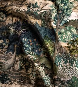 Palace Tapestry Velvet Fabric in Royal Green by GP & J Baker | Jane Clayton
