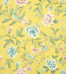 Porcelain Garden Wallpaper in Rose/Linden by Sanderson | Jane Clayton