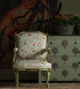 Ramble Fabric in Ivory by Andrew Martin | Jane Clayton