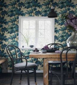 Raphael Wallpaper in Blue by Sandberg | Jane Clayton