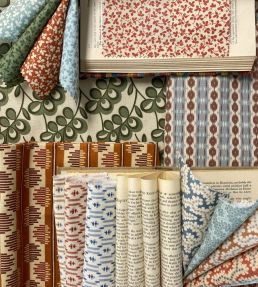 Reel Stripe Fabric in Comfrey by Ian Sanderson | Jane Clayton