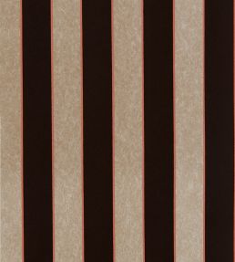 Regency Stripe Wallpaper in Bronze/Coral by Osborne & Little | Jane Clayton