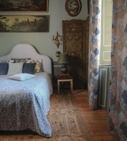Rolling Hills Fabric in Blue by Travers | Jane Clayton