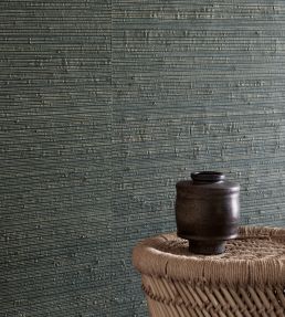 Rushes Wallpaper in Atlantic by Mark Alexander | Jane Clayton