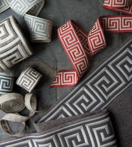 Aristotle Greek Key 35MM Trimmings in Midnight Blue by Samuel & Sons ...