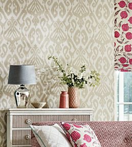 Kasuri Wallpaper in Indigo by Sanderson | Jane Clayton