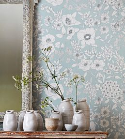 Maelee Wallpaper in Linen by Sanderson | Jane Clayton