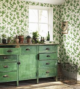 Hedera Wallpaper in Green by Sanderson | Jane Clayton