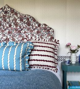 Scroll Stripe Fabric in Butter by Parker & Jules | Jane Clayton