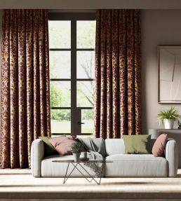 Serpenti Velvet Fabric in Brazilian Rosewood / Grounded / Amber Light ...