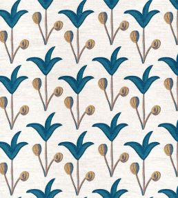 Spring Rhythm Fabric in Blue by Ottoline | Jane Clayton