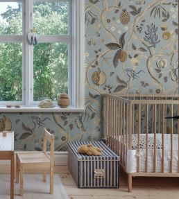 Tree of Life Wallpaper mural in Light Blue by Sandberg | Jane Clayton